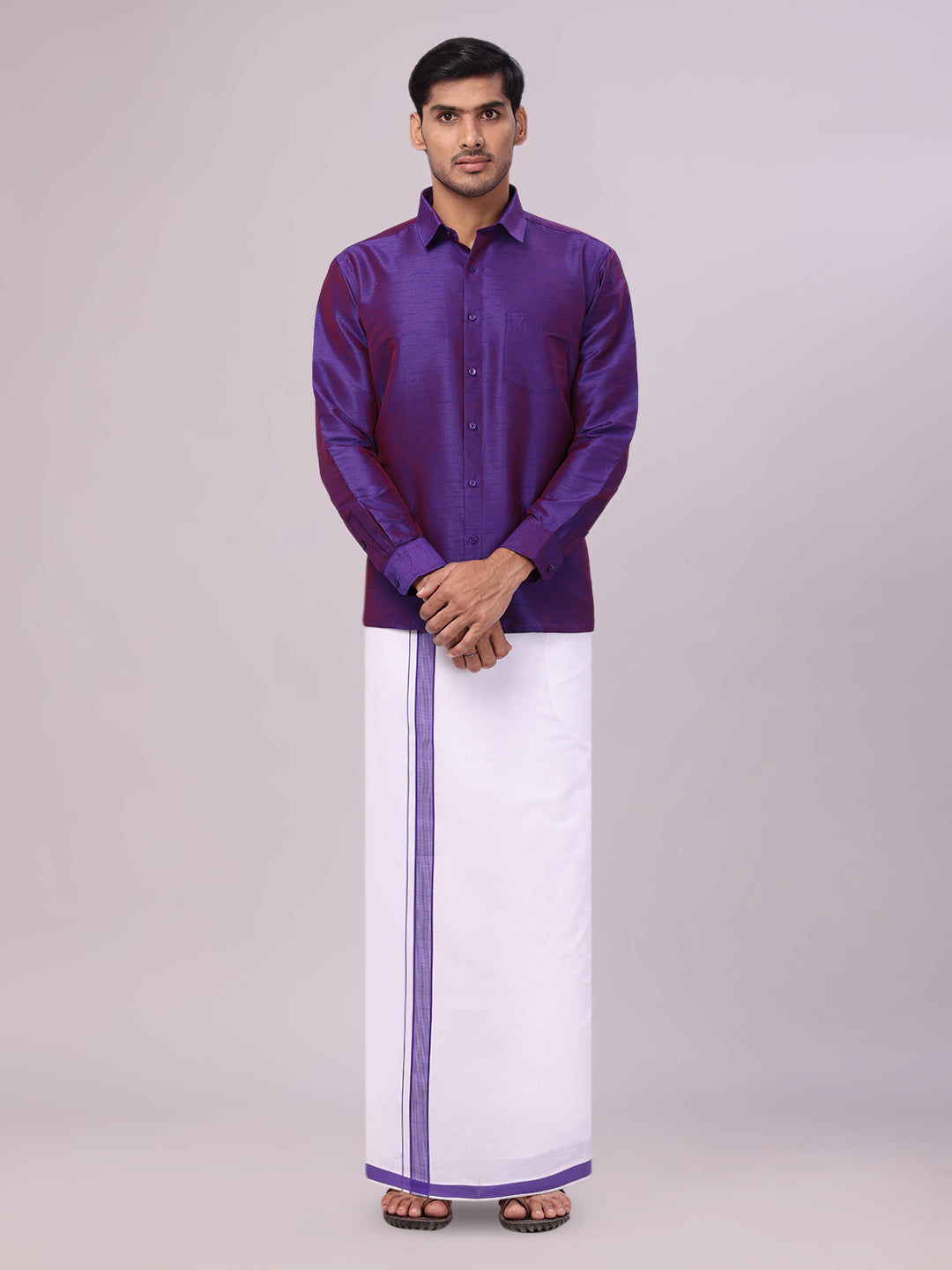 Buy Now Men's Satin Elegant Violet Matching Combo Online